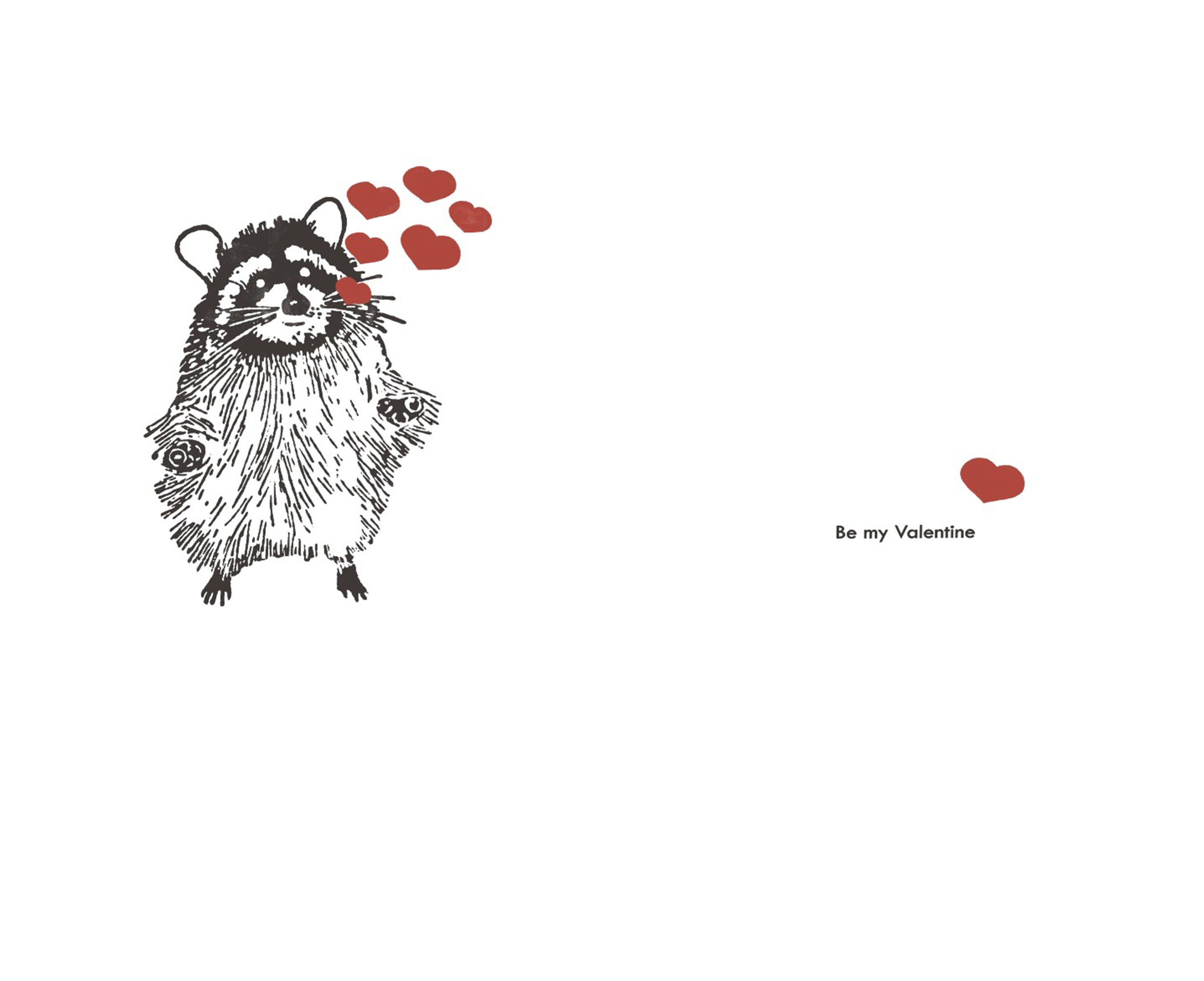Raccoon Valentine Beyond Time | Gwen Frostic Prints